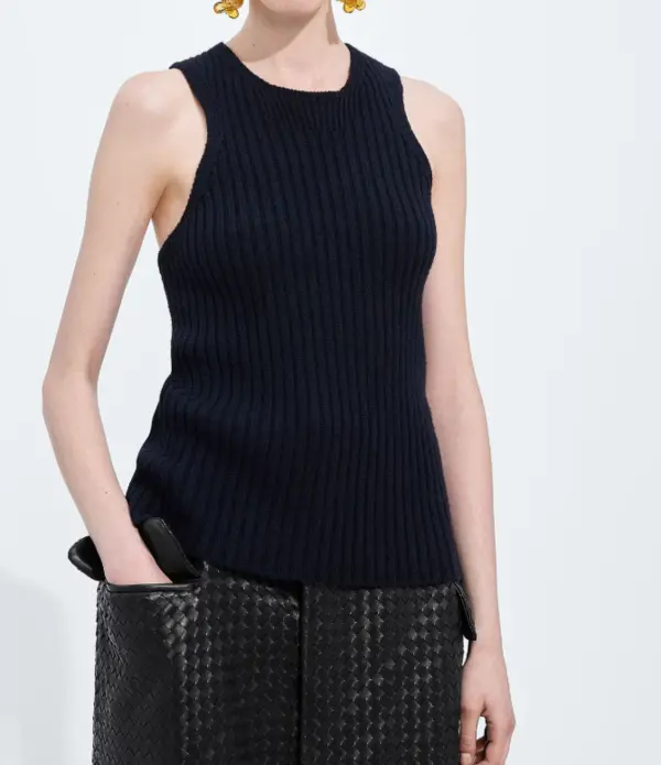 Bottega Veneta Merino Wool Rib Tank Top