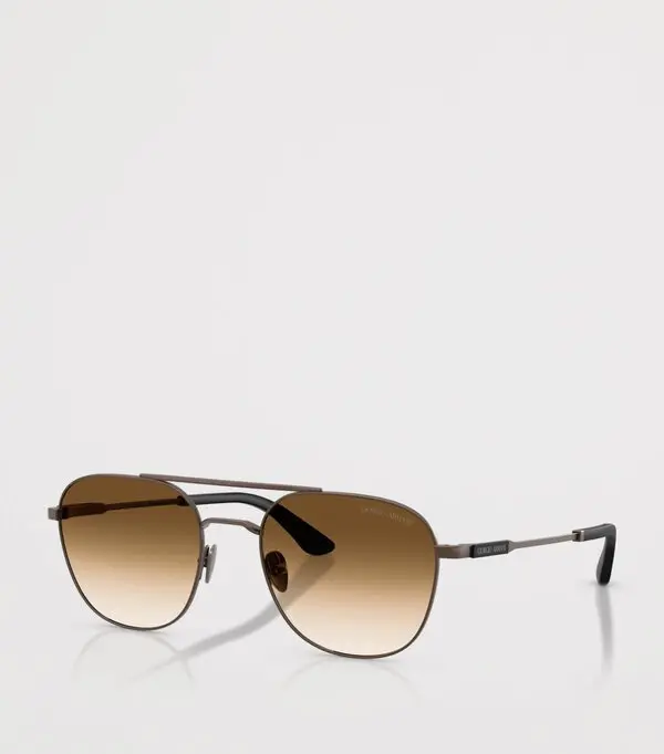 Giorgio Armani Metal Rectangle Sunglasses