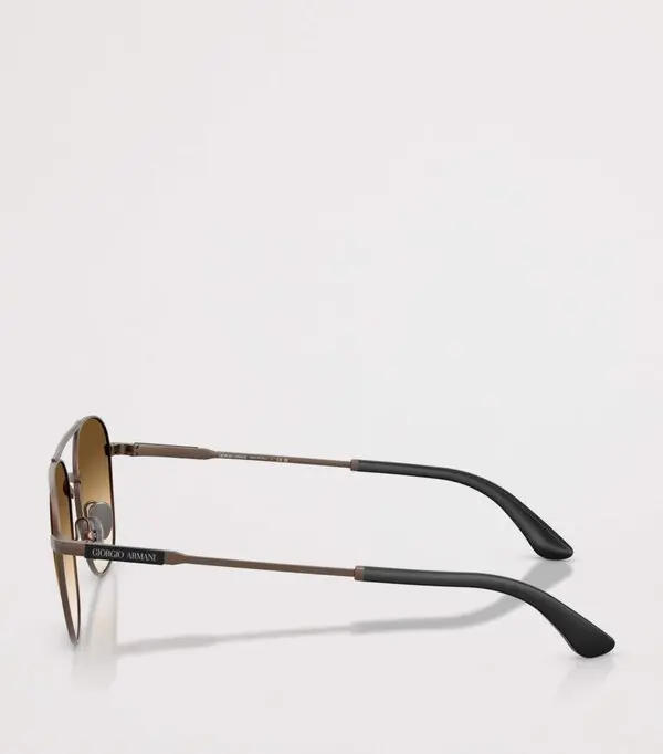 Giorgio Armani Metal Rectangle Sunglasses