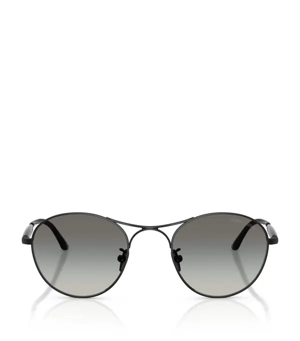 Giorgio Armani Steel Round Sunglasses