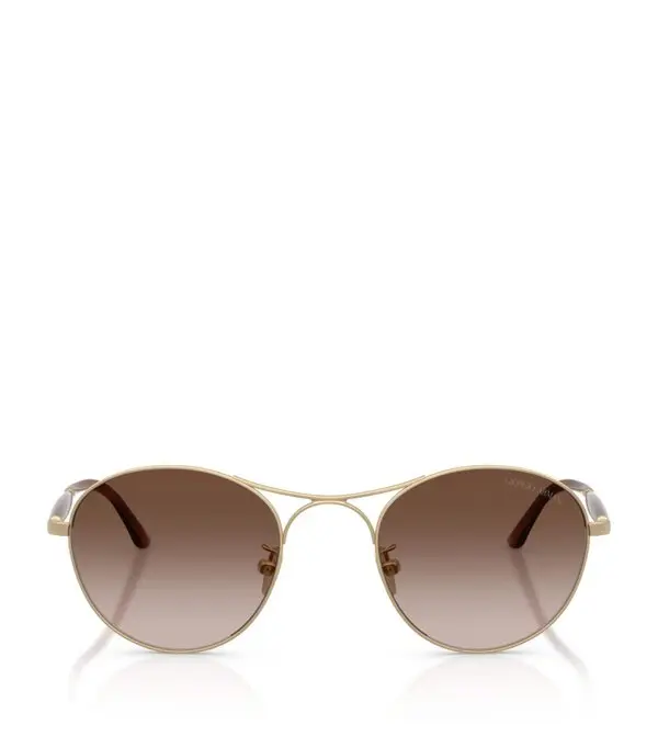Giorgio Armani Steel Round Sunglasses