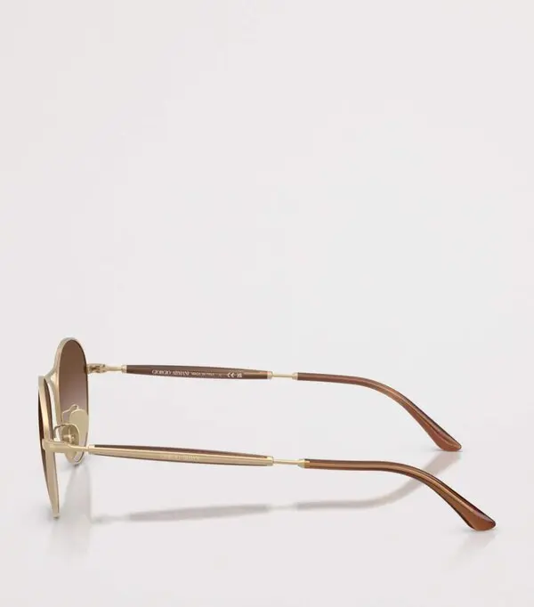 Giorgio Armani Steel Round Sunglasses