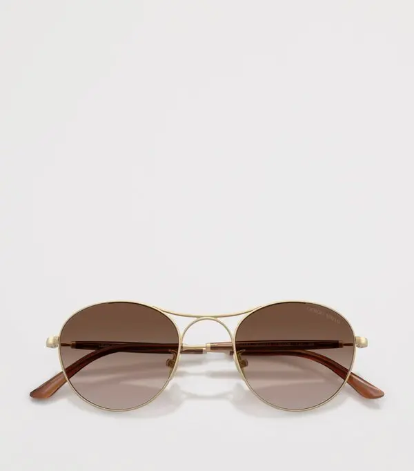 Giorgio Armani Steel Round Sunglasses