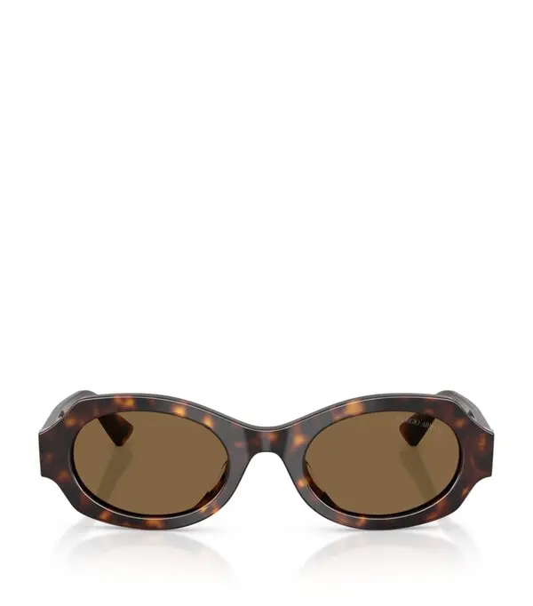 Giorgio Armani Tortoiseshell Oval Sunglasses