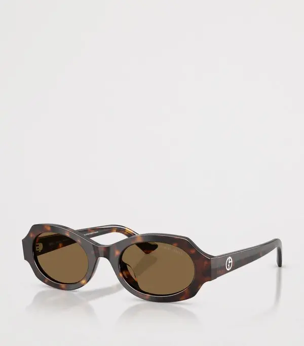 Giorgio Armani Tortoiseshell Oval Sunglasses