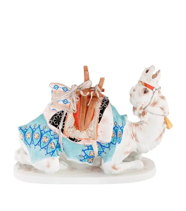 MEISSEN Gold-trim Porcelain Freight Camel Lying