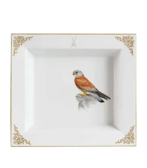 MEISSEN Porcelain Falcon Vide-poche - White