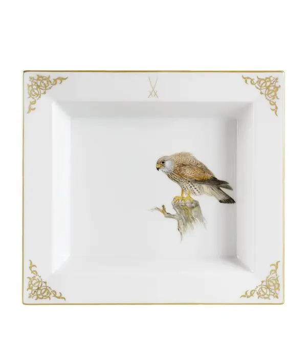 MEISSEN Porcelain Falcon Vide-poche - White