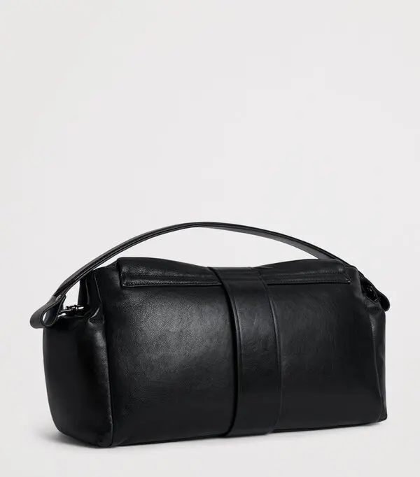 VIVIENNE WESTWOOD Extra-large Leather Shoulder Bag - Black