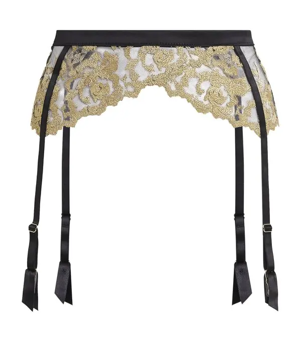 COCO DE MER Embroidered Garter Belt