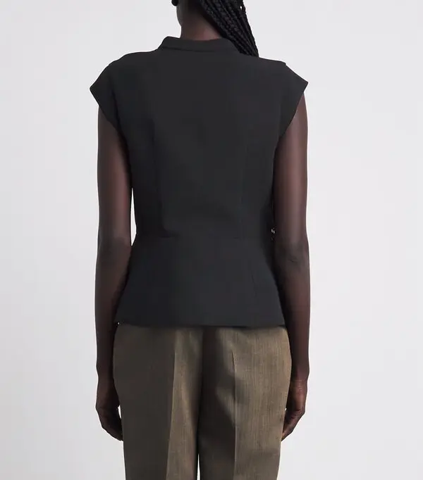 Sandro Button-up Peplum Top