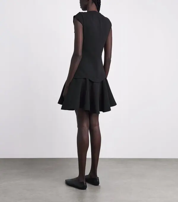 Sandro Structured Buttoned Mini Dress