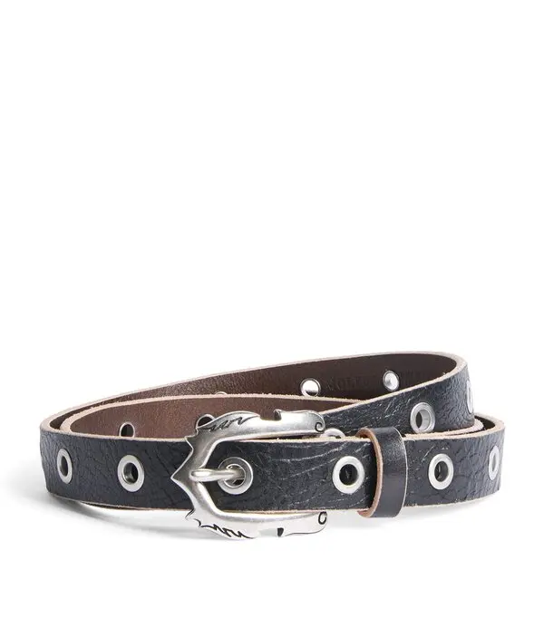 MOLEBO Leather Eyelet Western Belt