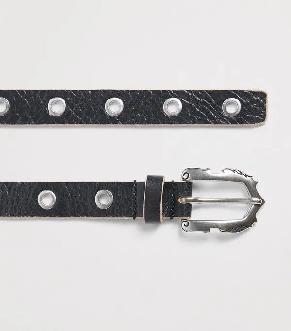 MOLEBO Leather Eyelet Western Belt