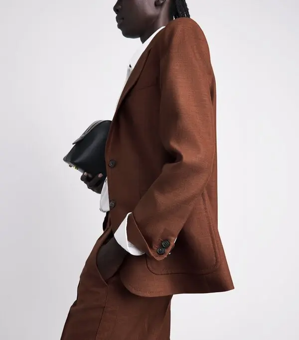 ME+EM Wool-blend Sharp Contour Blazer