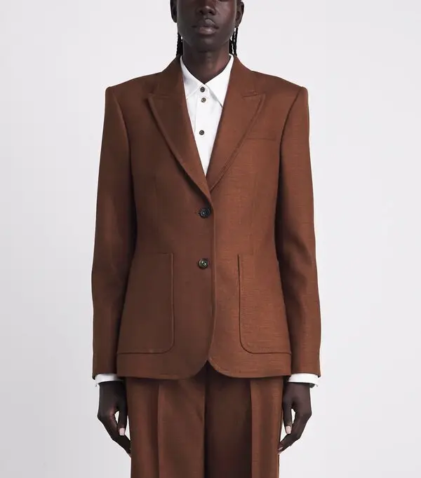 ME+EM Wool-blend Sharp Contour Blazer