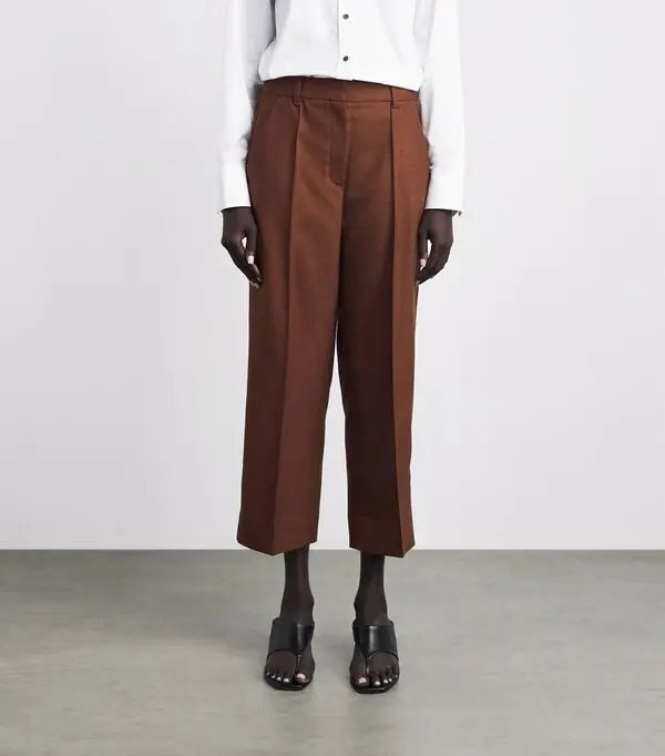 ME+EM Wool-blend Cropped Trousers