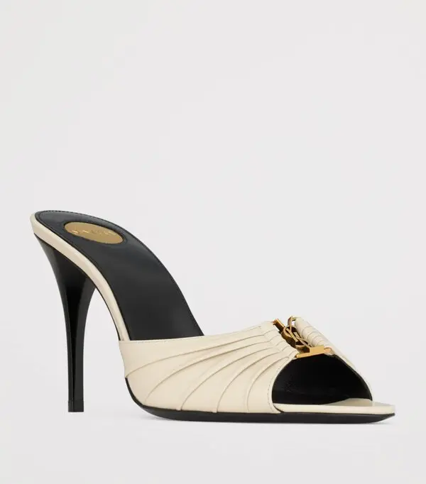 Saint Laurent Leather Babylone Sandals 90