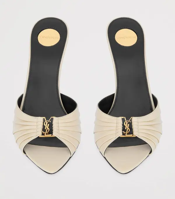 Saint Laurent Leather Babylone Sandals 90