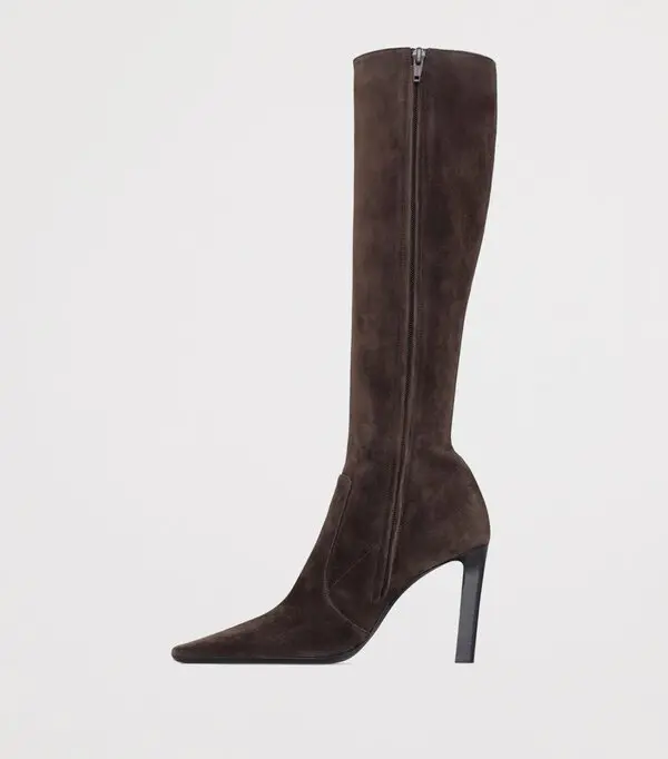 Saint Laurent Leather Francoise Knee-high Boots 95
