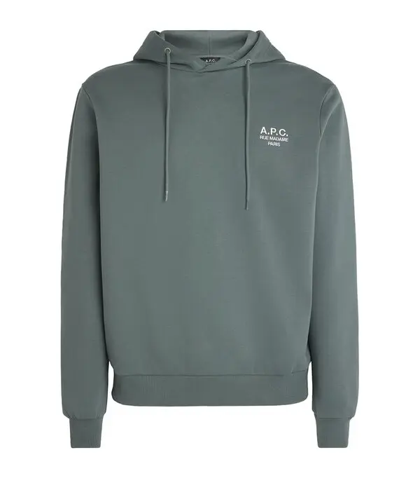 A.p.c. Cotton Rue Madame Logo Hoodie - White