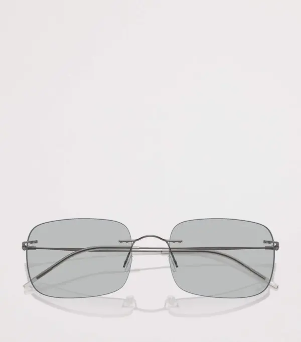 Giorgio Armani Metal Pillow Sunglasses