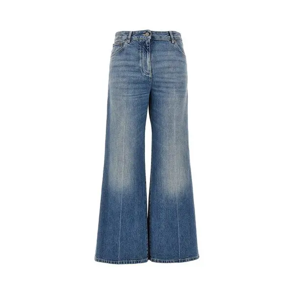 Valentino Garavani Vgold Details Flared Jeans