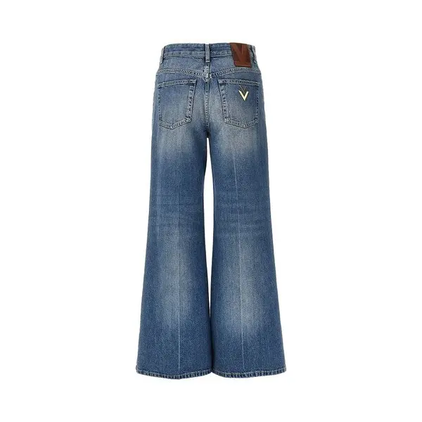 Valentino Garavani Vgold Details Flared Jeans