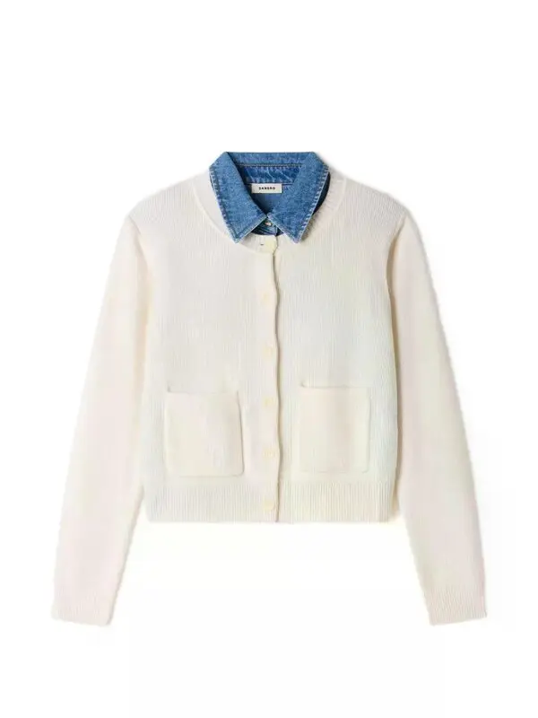 Sandro Denim-collar Cardigan