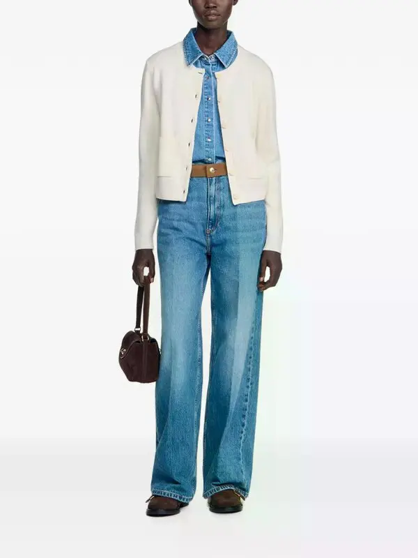 Sandro Denim-collar Cardigan