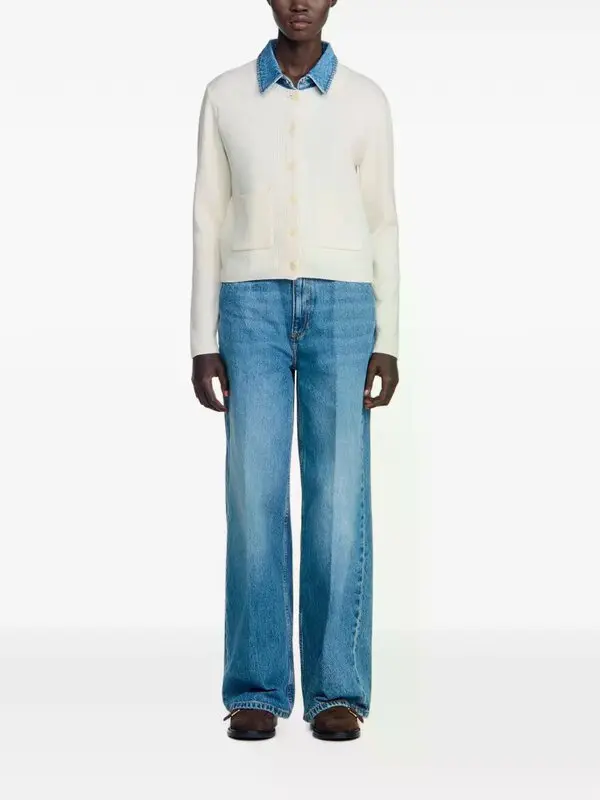 Sandro Denim-collar Cardigan