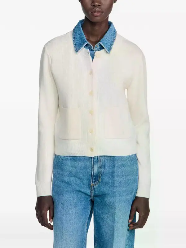 Sandro Denim-collar Cardigan