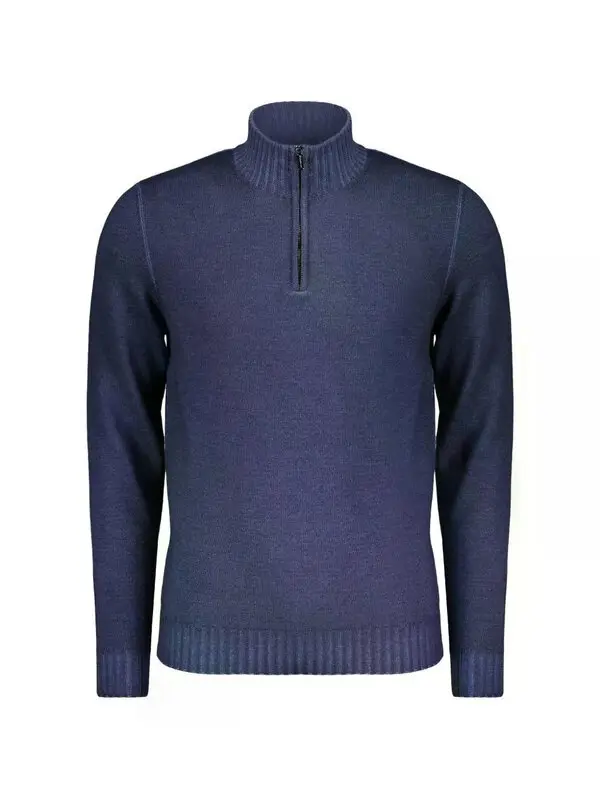 MOORER Virgin Wool Quarter-zip Sweater