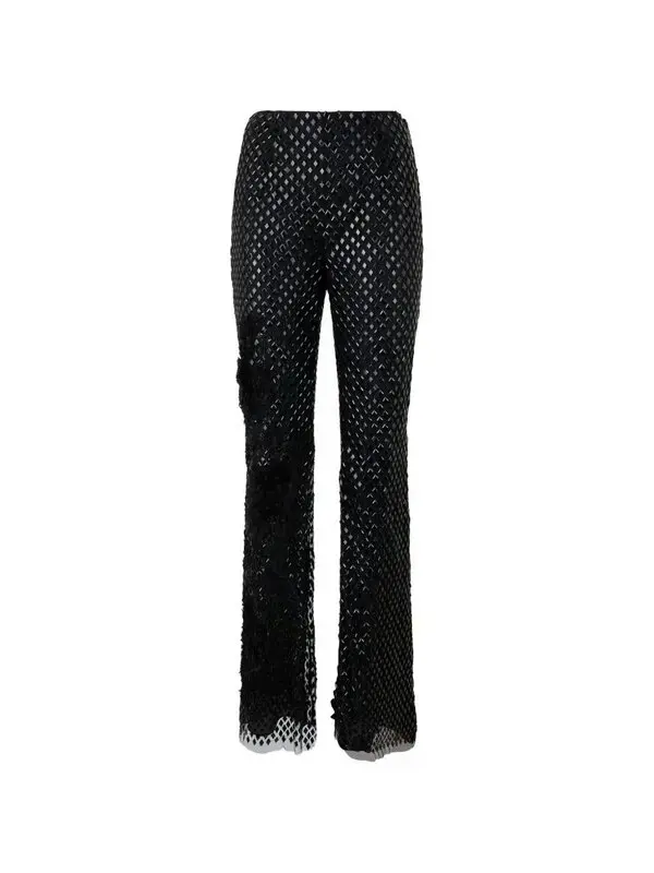 Alberta Ferretti Embellished Straight-leg Trousers