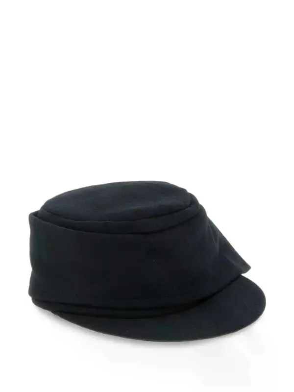 Yohji Yamamoto Asymmetrical Flat-crown Cap - Black