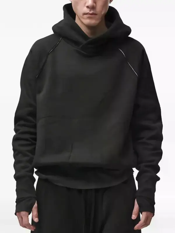THOM KROM Raw-edge Raglan-sleeve Hoodie