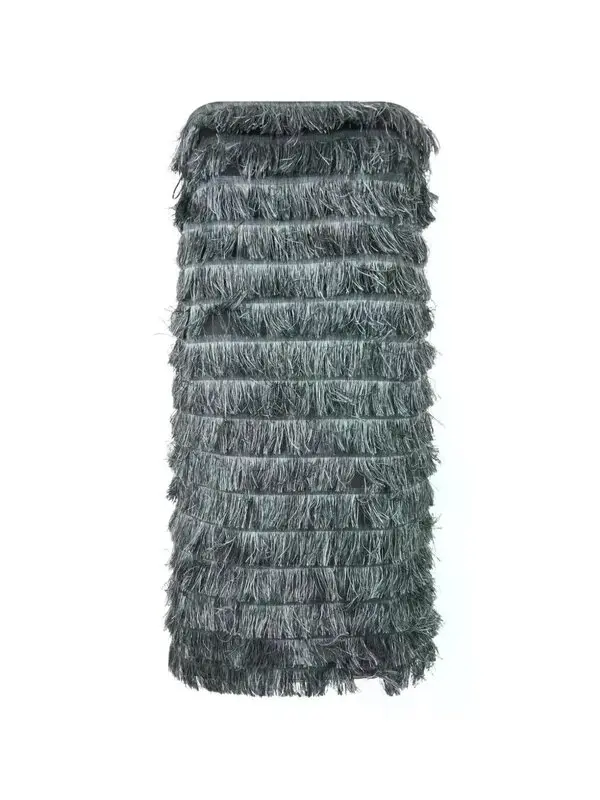Alberta Ferretti Fringe-detail Strapless Mini Dress