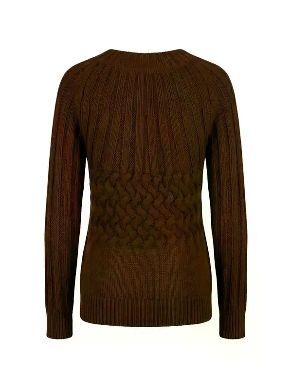 MOORER Anetta Cable-knit Ribbed Sweater