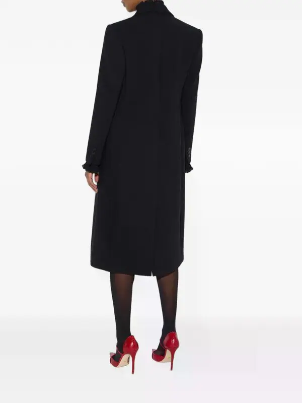 Elisabetta Franchi Coat In Double Layer Crêpe Fabric