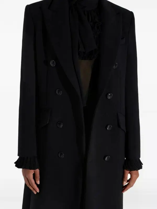 Elisabetta Franchi Coat In Double Layer Crêpe Fabric