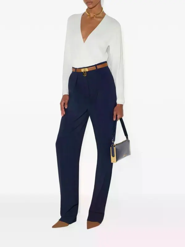Elisabetta Franchi Lightweight Crêpe Fabric Trousers