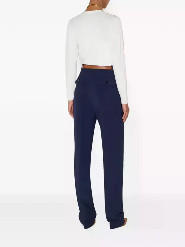 Elisabetta Franchi Lightweight Crêpe Fabric Trousers
