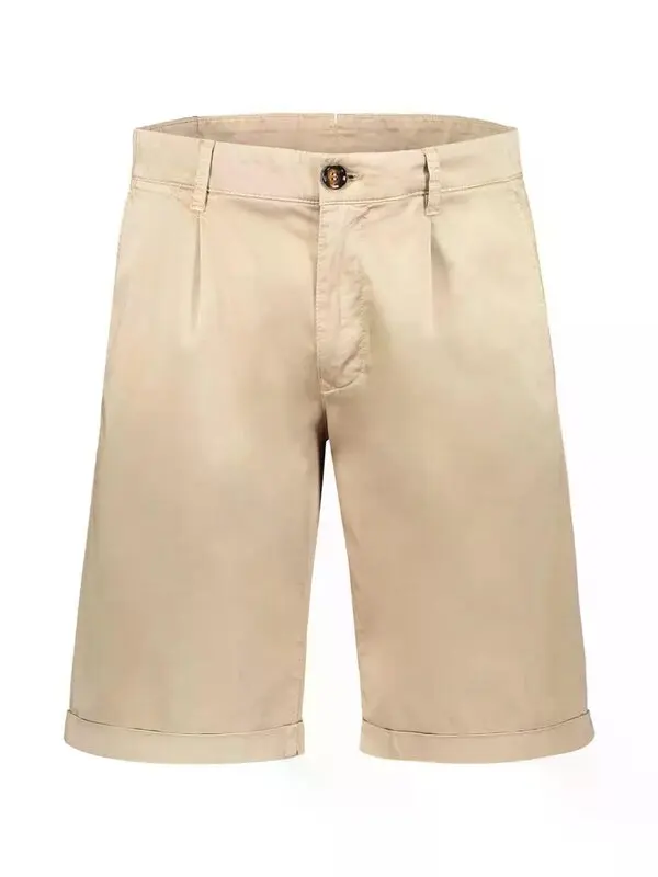 MOORER Alicudi-kel Pleated Turn-up Shorts