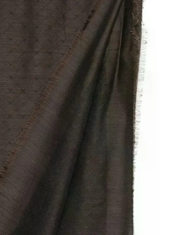 TOM FORD Monogram-jacquard Fringed Scarf