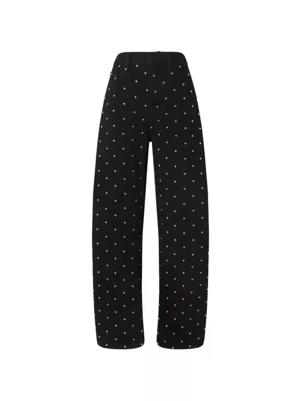 Pinko Crystal Embellished Denim Jeans - Black