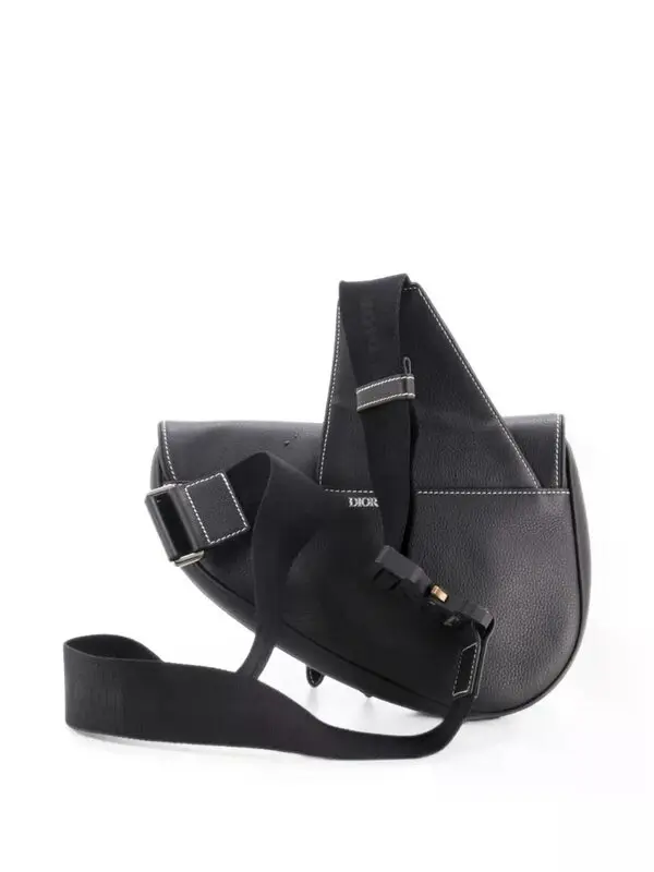 Dior Peter Doig Saddle Bag Printed Leather Medium Crossbody Bag