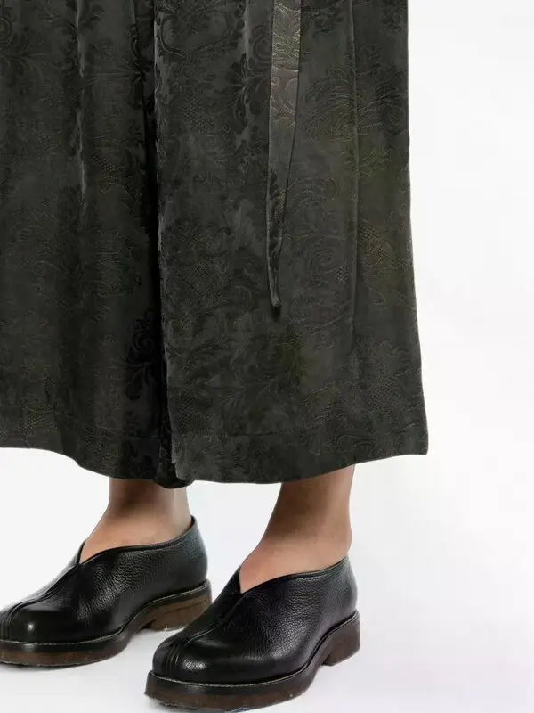 UMA WANG Jacquard-pattern Wide-leg Trousers