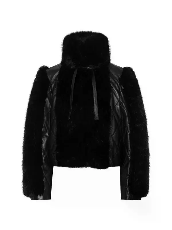 ROTATE BY BIRGER CHRISTENSEN Faux-fur Leather Jacket