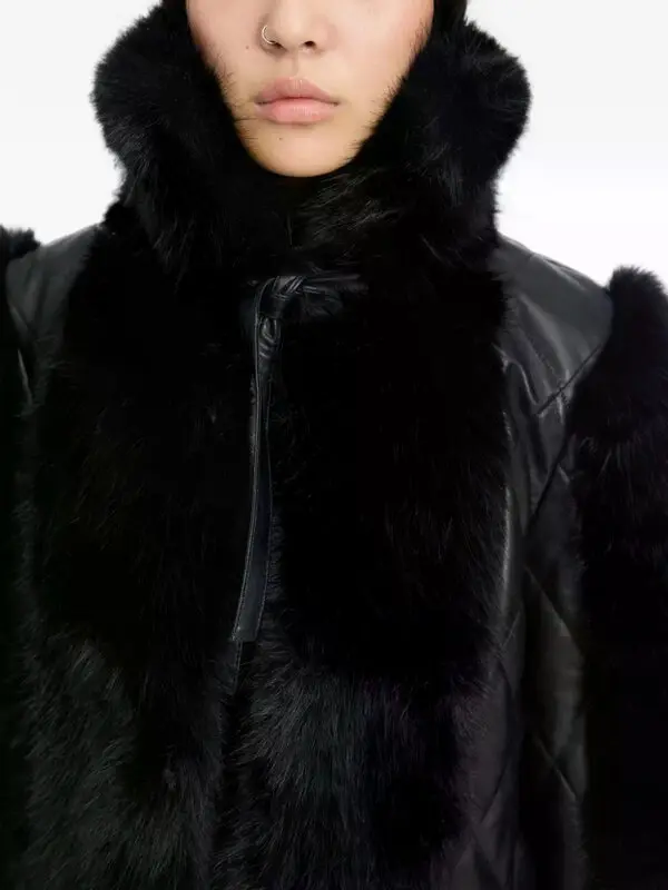 ROTATE BY BIRGER CHRISTENSEN Faux-fur Leather Jacket