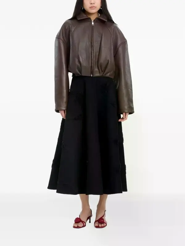 ROTATE BY BIRGER CHRISTENSEN Bonded Leather Jacket